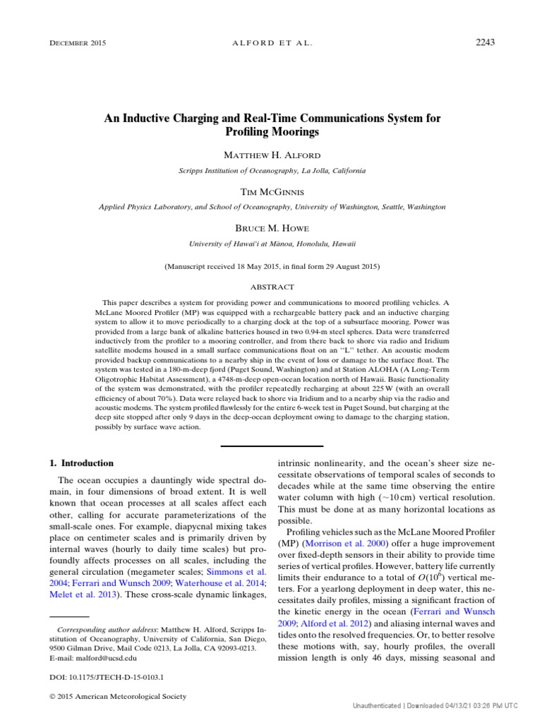 An Inductive Charging and Real-Time Communications System For Profiling ...
