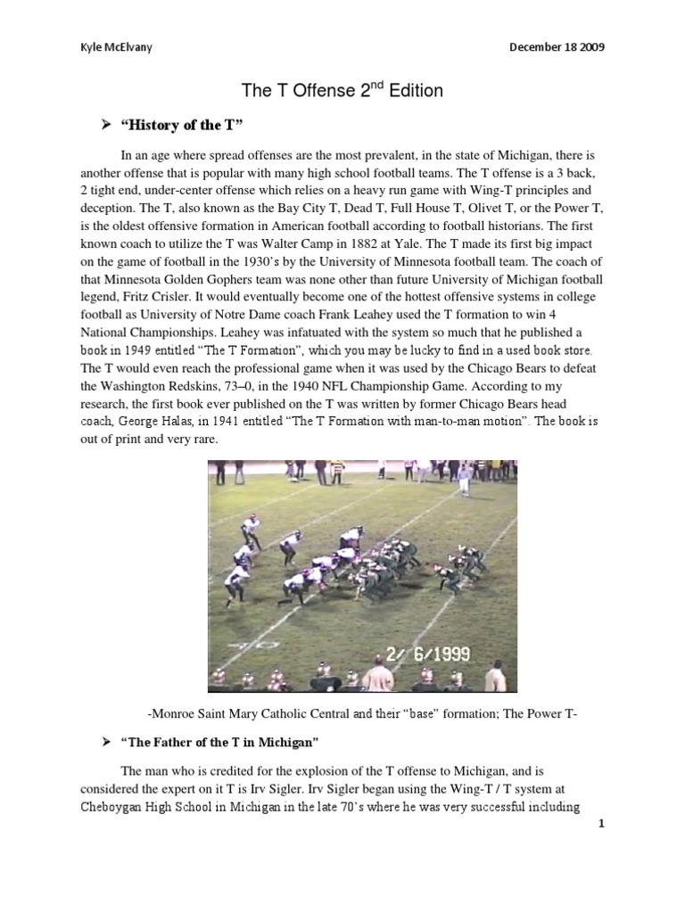 Power T Offense Playbook Overview | PDF | Quarterback | Ball Games