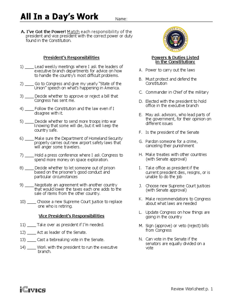 All in A Day's Work - Activities - Fillable (1) Answer Key | PDF ...