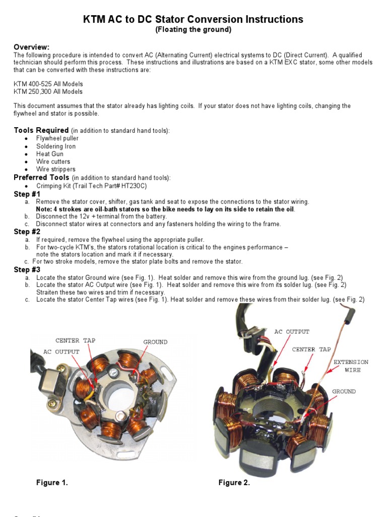 Ac To DC Stator Conversion KTM | PDF | Rectifier | Direct Current
