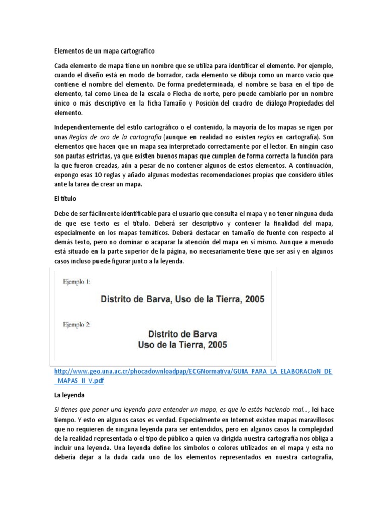 Elementos de Un Mapa Cartografico | PDF | Mapa | Cartografía
