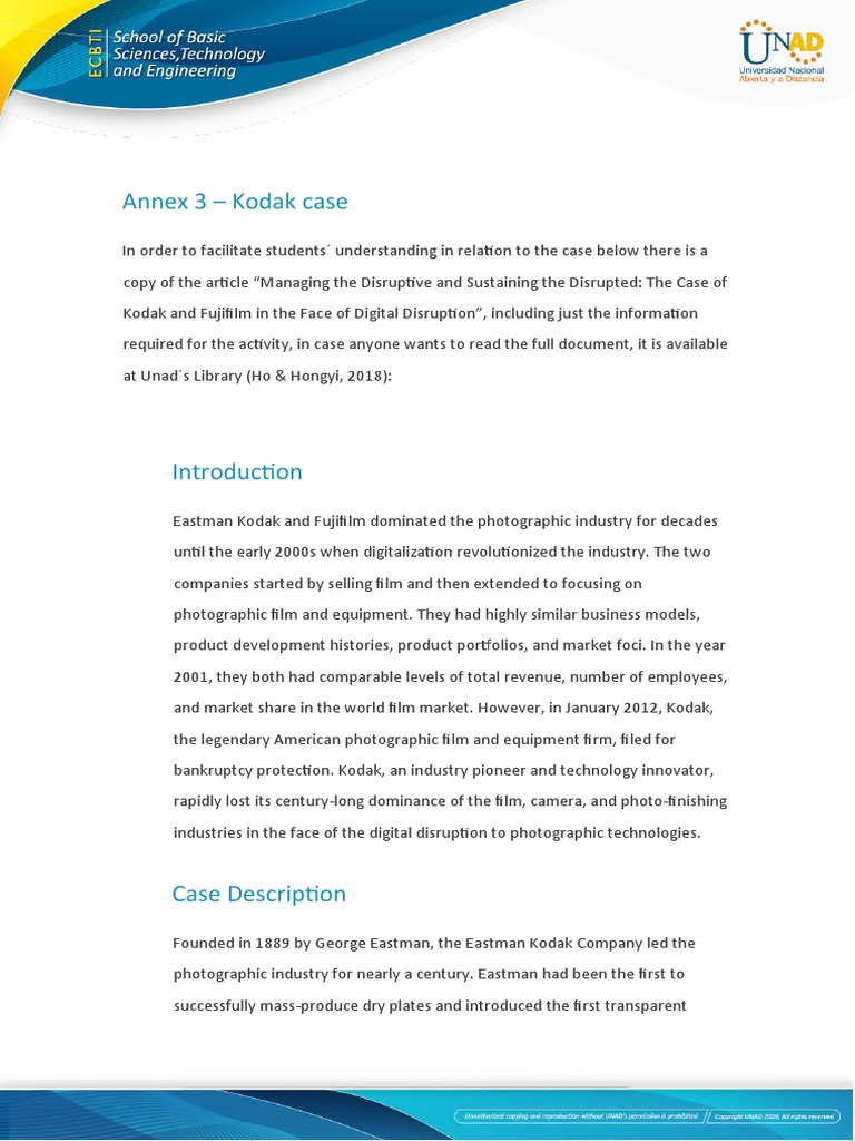 The Rise and Fall of Kodak: A Case Study of Digital Disruption and Failed Transformation | PDF ...