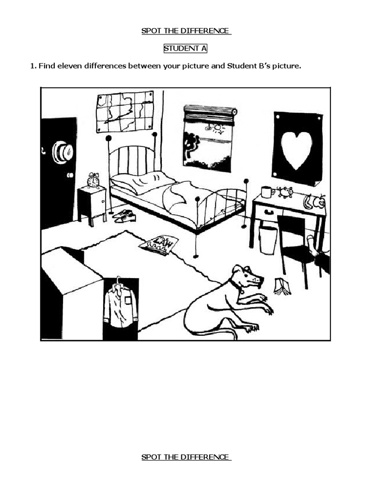 Spot The Differences - Habitacion | PDF | Language Arts & Discipline