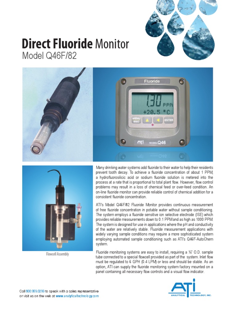 Q46F-D Direct Fluoride Monitor | PDF | Fluoride | Parts Per Notation