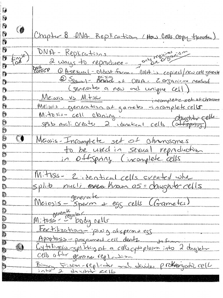 Biology 1010 Study Guide CH 9 and 10 | PDF