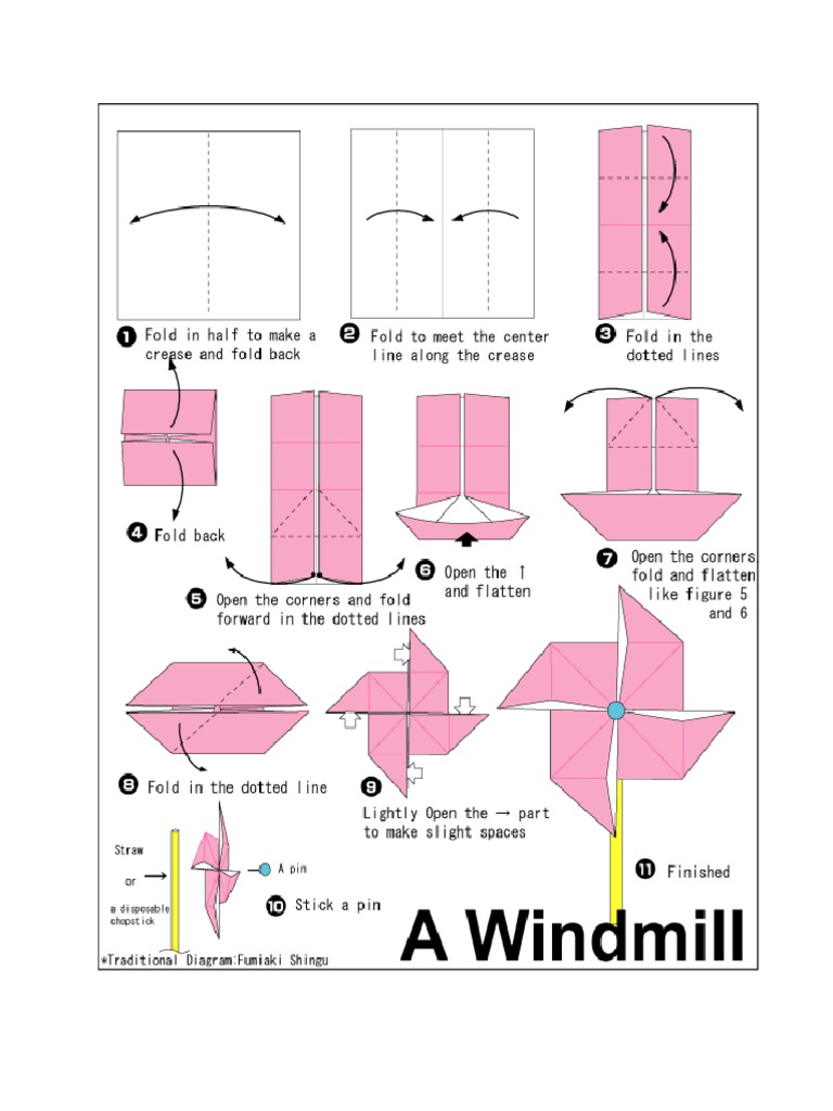 Origami 7 - A Windmill | PDF