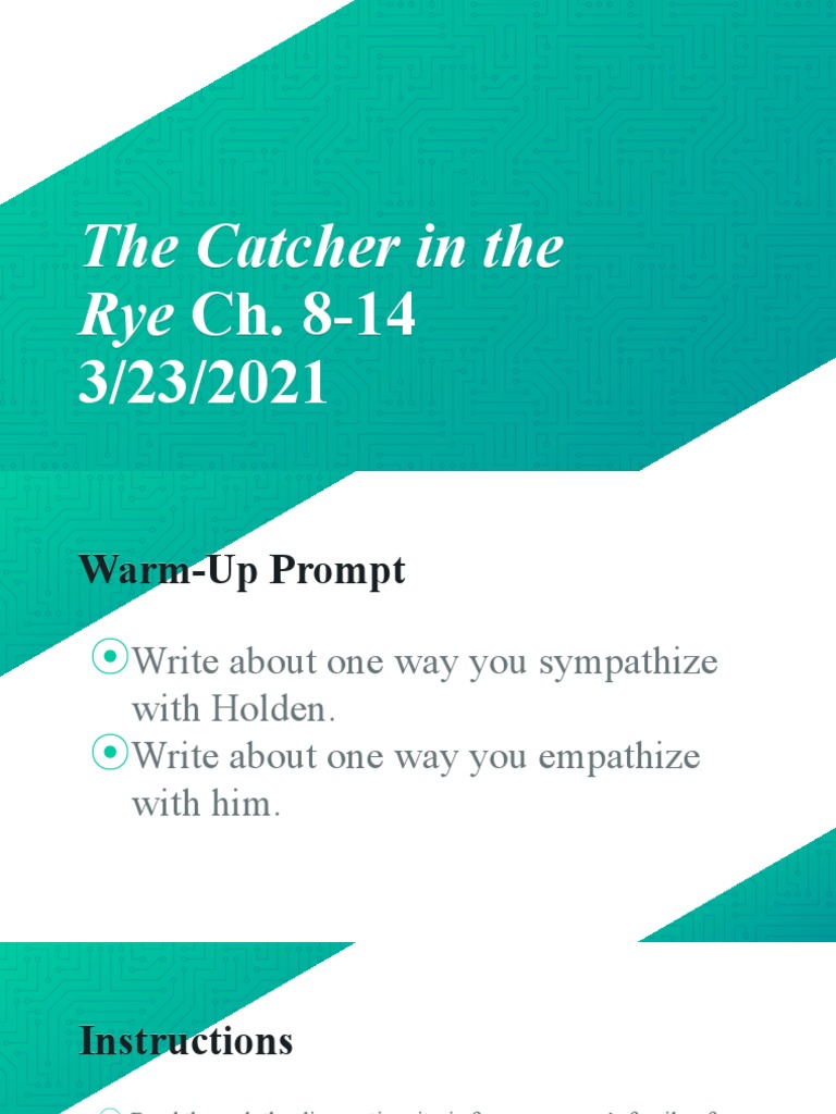 The Catcher in The Rye CH | PDF