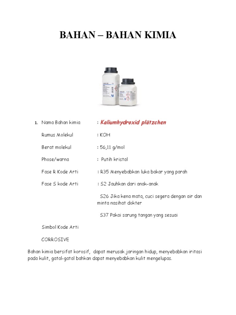 Bahan Bahan Kimia | PDF