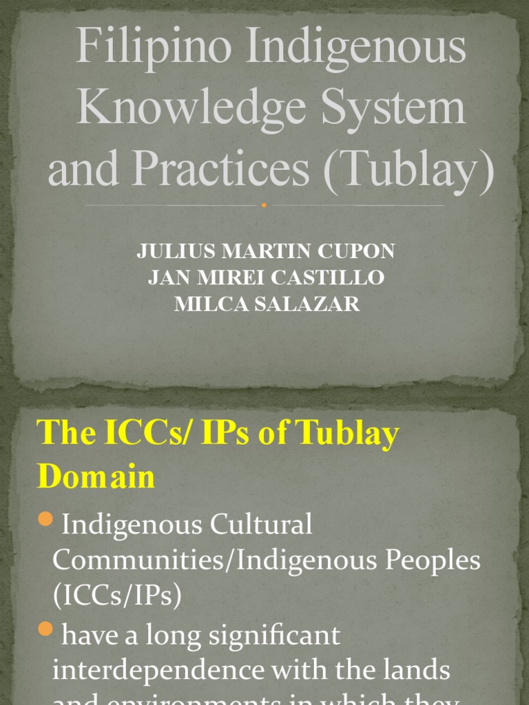 Filipino Indigenous Knowledge System and Practices (Tublay | PDF