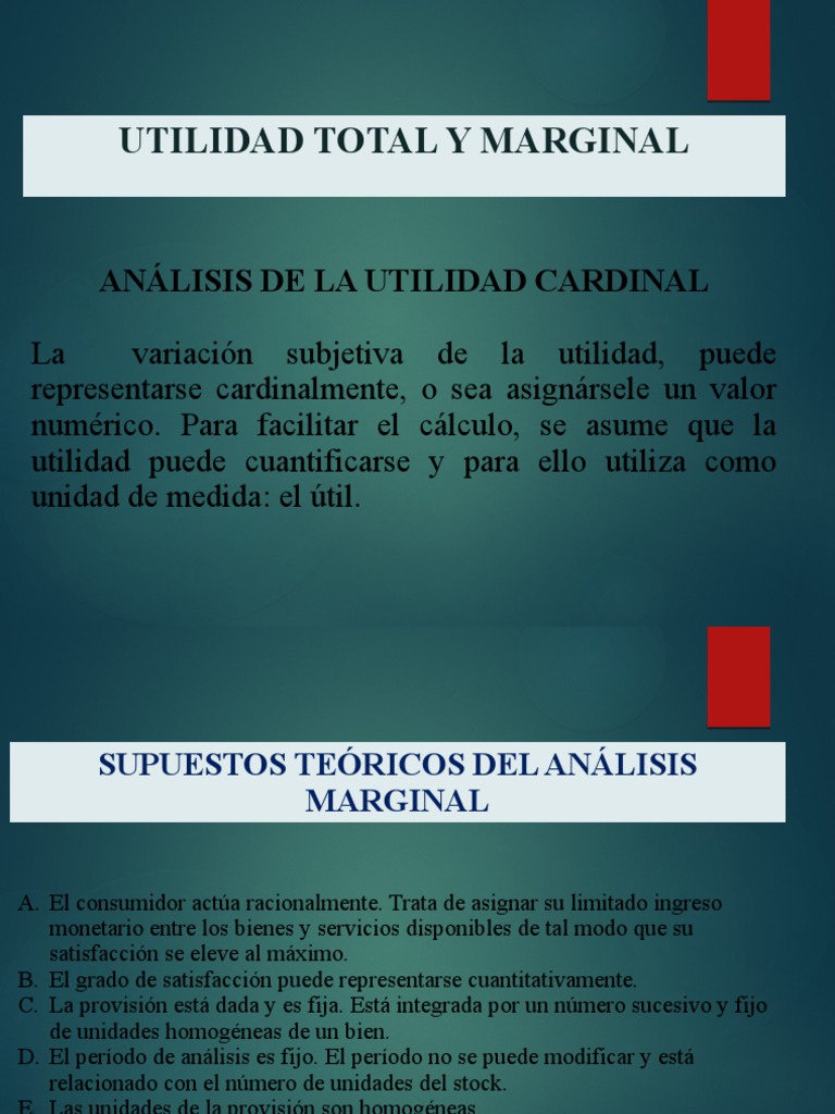 Utilidad Total y Marginal | PDF | Utilidad | Sistema de coordenadas ...