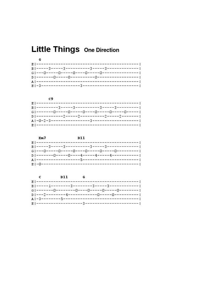 Little Things One Direction | PDF | Technology & Engineering