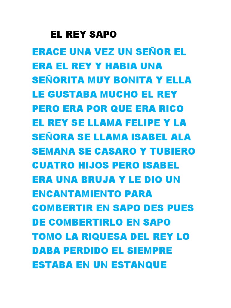 El Rey Sapo | PDF