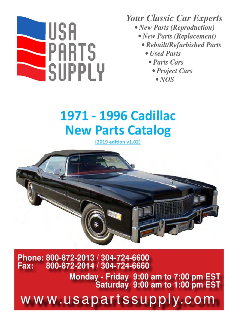 Cadillac Parts Catalog 1971-1996 | PDF | Sedan (Automobile) | General ...