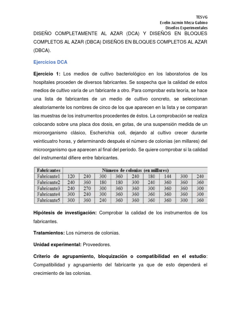 Dca y Dbca | PDF | Experimentar | Science