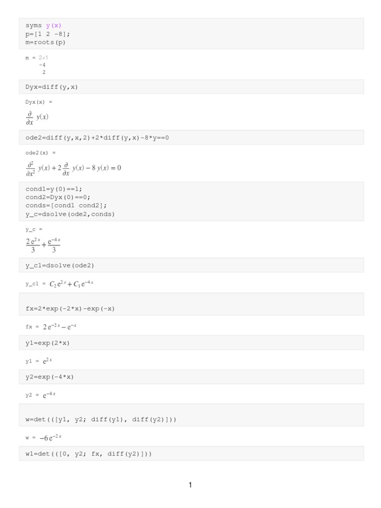 Ejercicio 5 EDL Homogeneas | PDF | Teaching Methods & Materials | Science & Mathematics