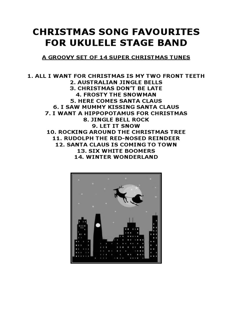 Christmas Music Booklet | PDF | Santa Claus's Reindeer | Rudolph The ...