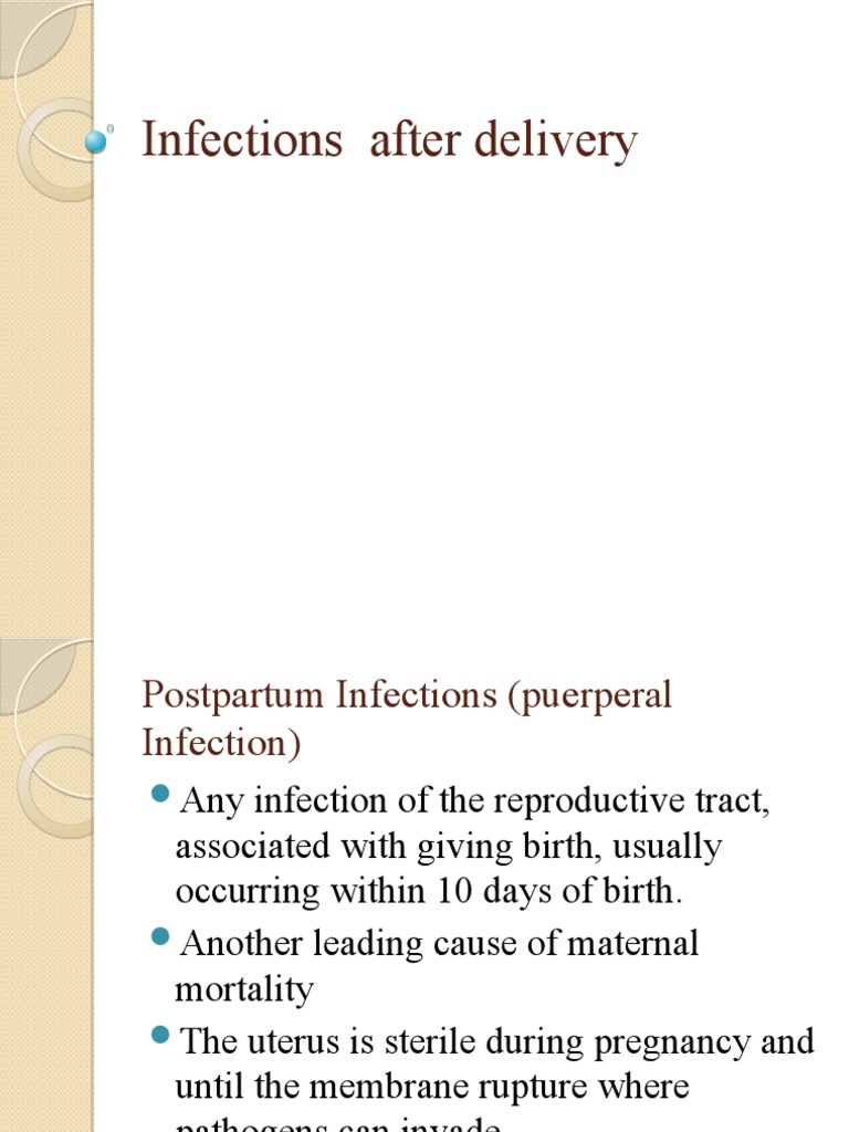 Infections After Delivery | PDF | Postpartum Period | Childbirth