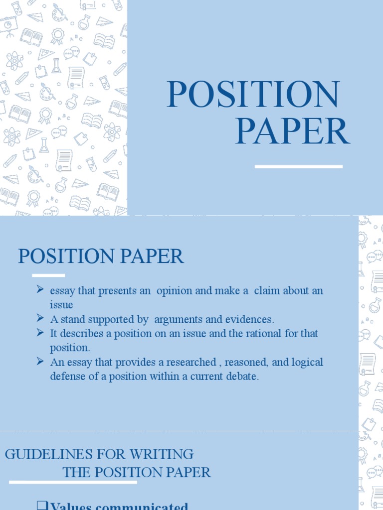 Position Paper | PDF | Argument | Critical Thinking