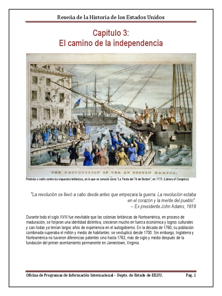 Reseña de La Historia de Los Estados Unidos-Capítulo-3 - El - Camino ...