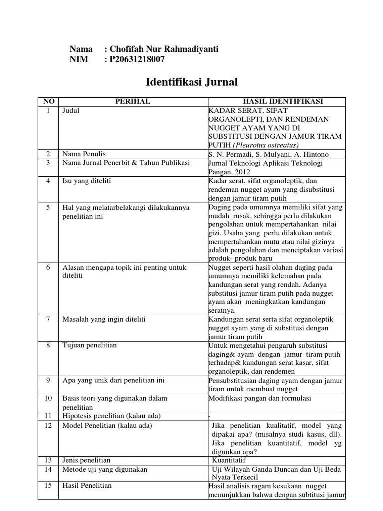 Identifikasi Jurnal | PDF