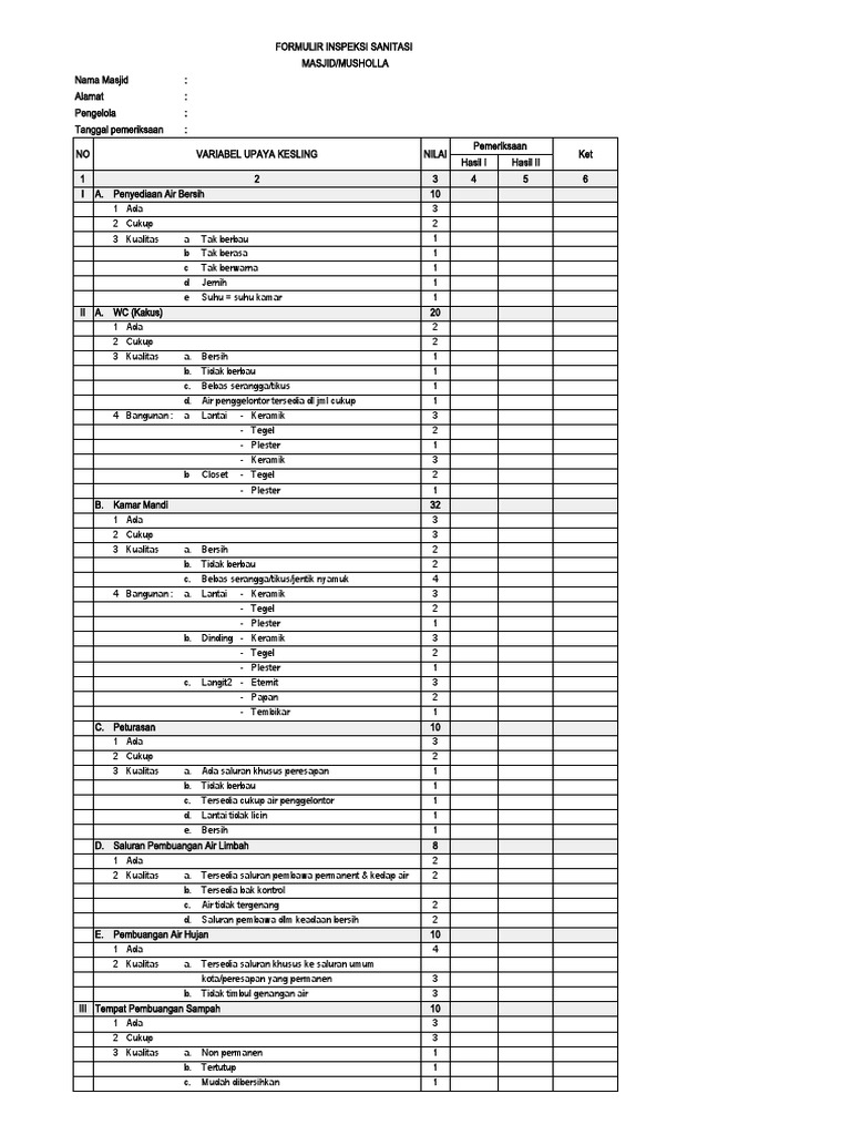 Form Ikl Masjid | PDF