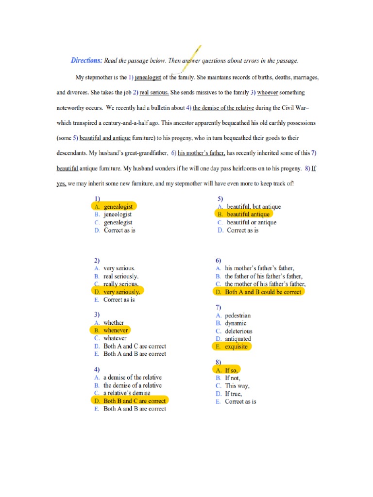 Paragraph Correct Exercise | PDF
