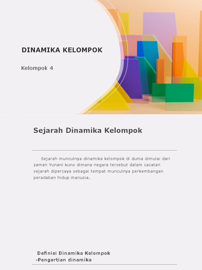 DINAMIKA KELOMPOK | PDF | Sains & Matematika