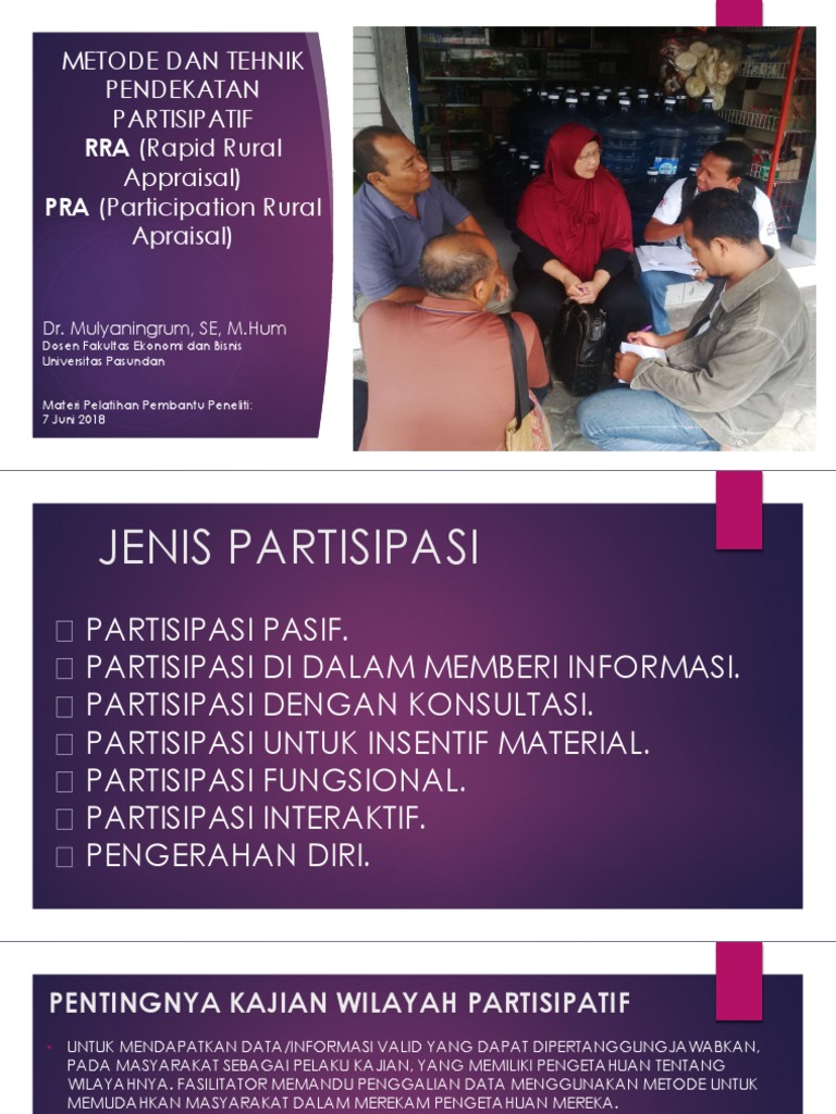 3 Metode Dan Tehnik Pendekatan Partisipatif | PDF