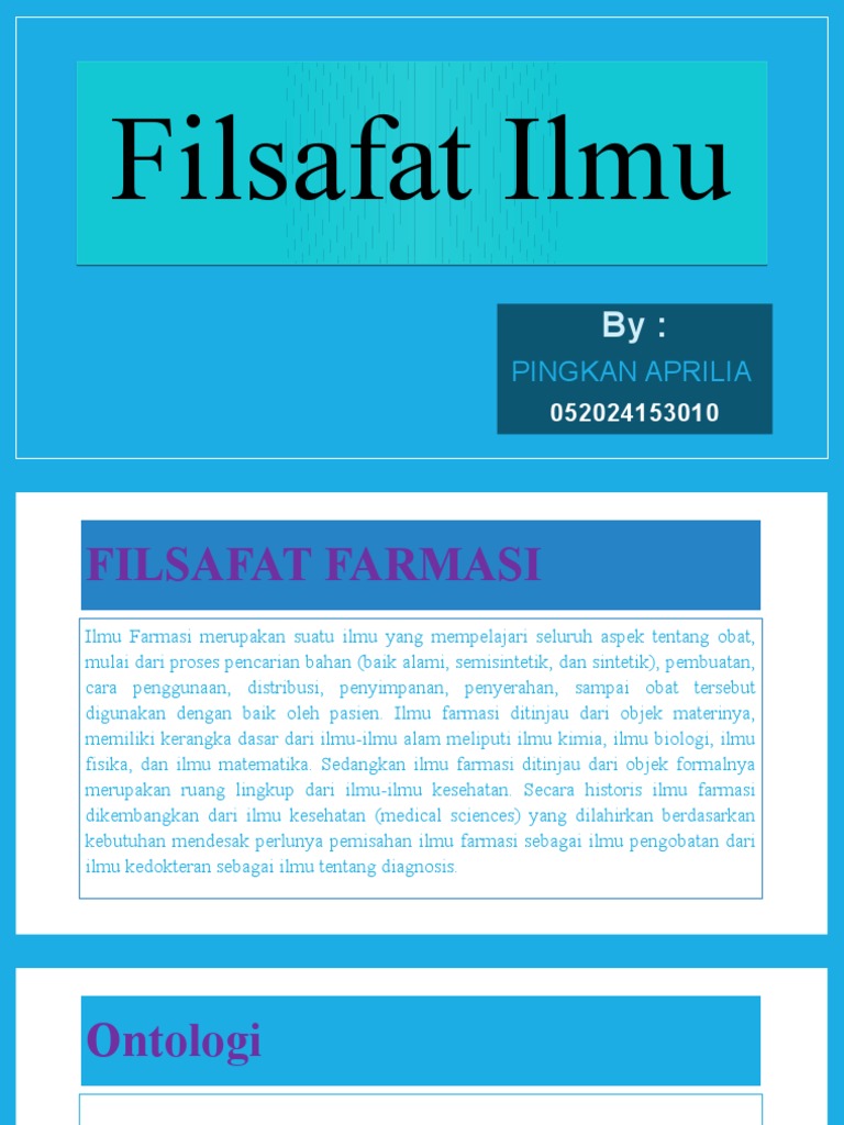 Filsafat Ilmu Farmasi | PDF | Pengembangan Diri | Kesehatan Holistik