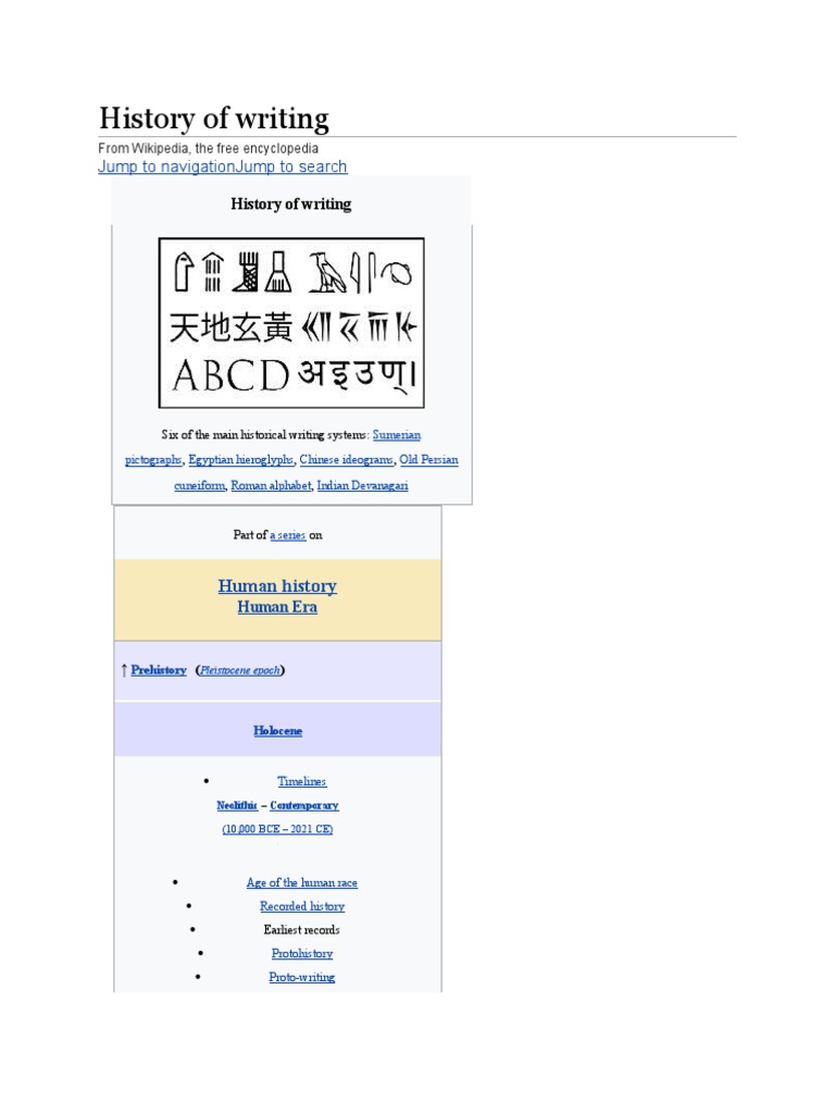 A Comprehensive Overview of the Development of Writing Systems ...