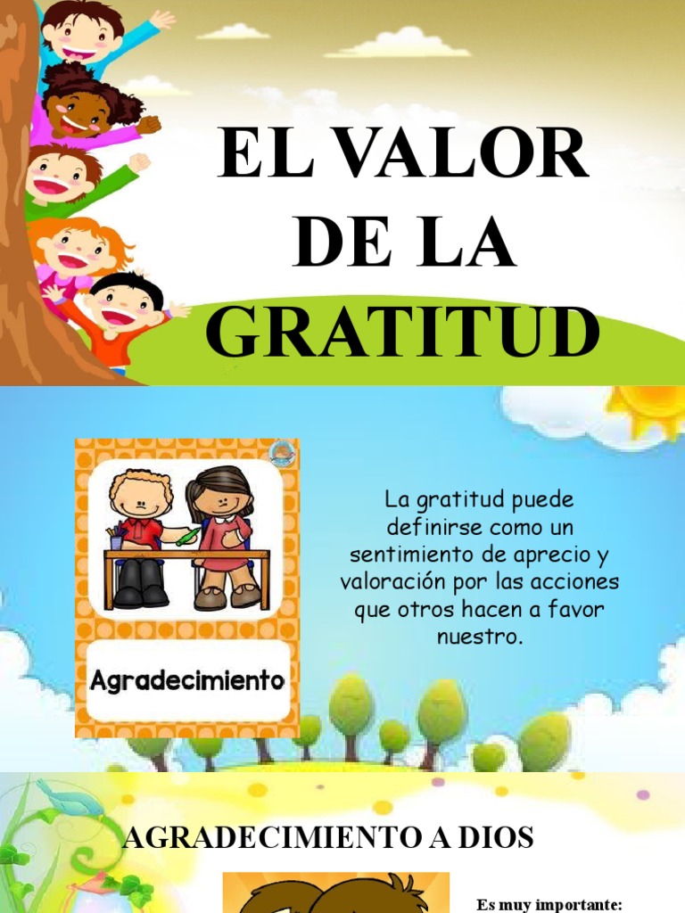 Valor de la Gratitud para Niños | PDF