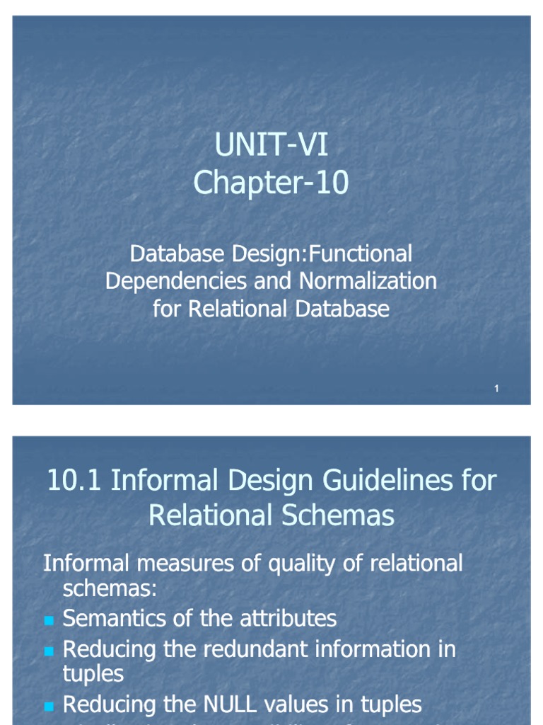 Database Design Functional Dependencies And Normalization Pdf Relational Database Data