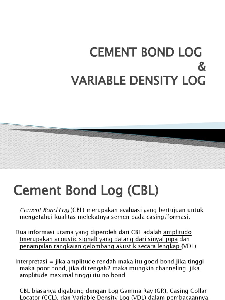 Cement Bond Log & Variable Density Log | PDF | Griya & Taman | Sains & Matematika