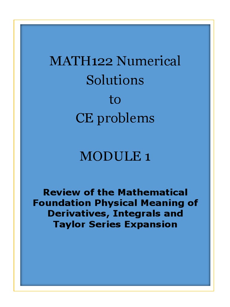 MATH122 Numerical Solutions To CE Problems | PDF