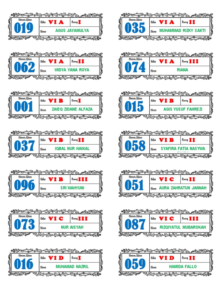 Label Meja Gelombang 2 - 20-21 | PDF