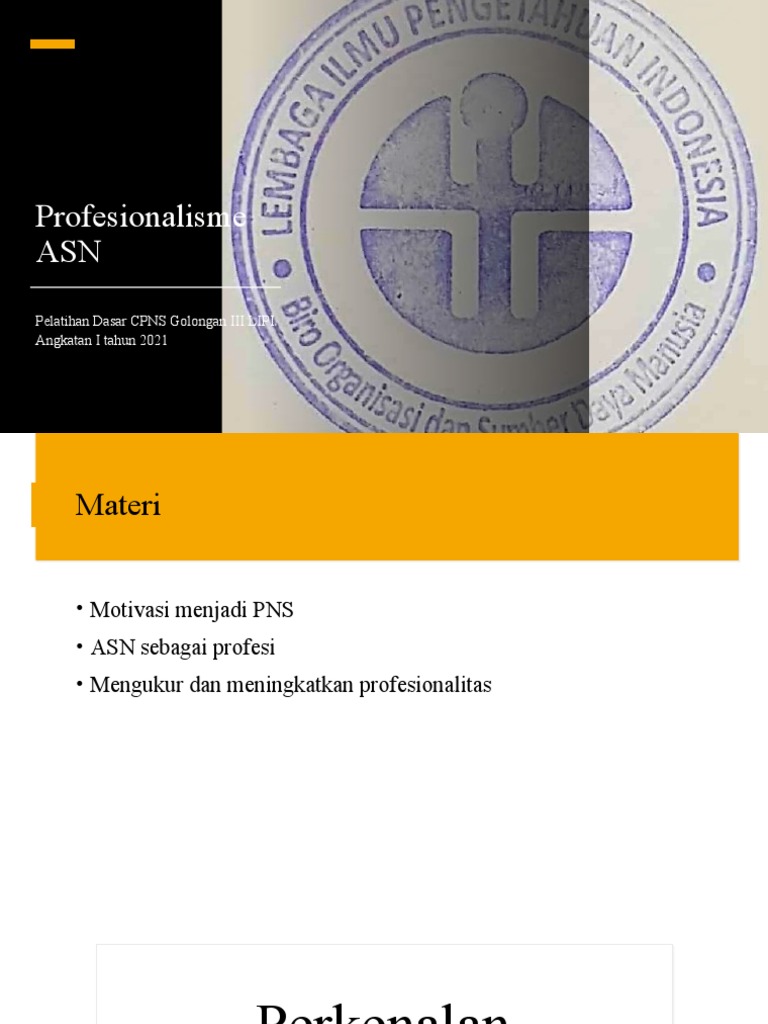 Profesionalisme ASN | PDF