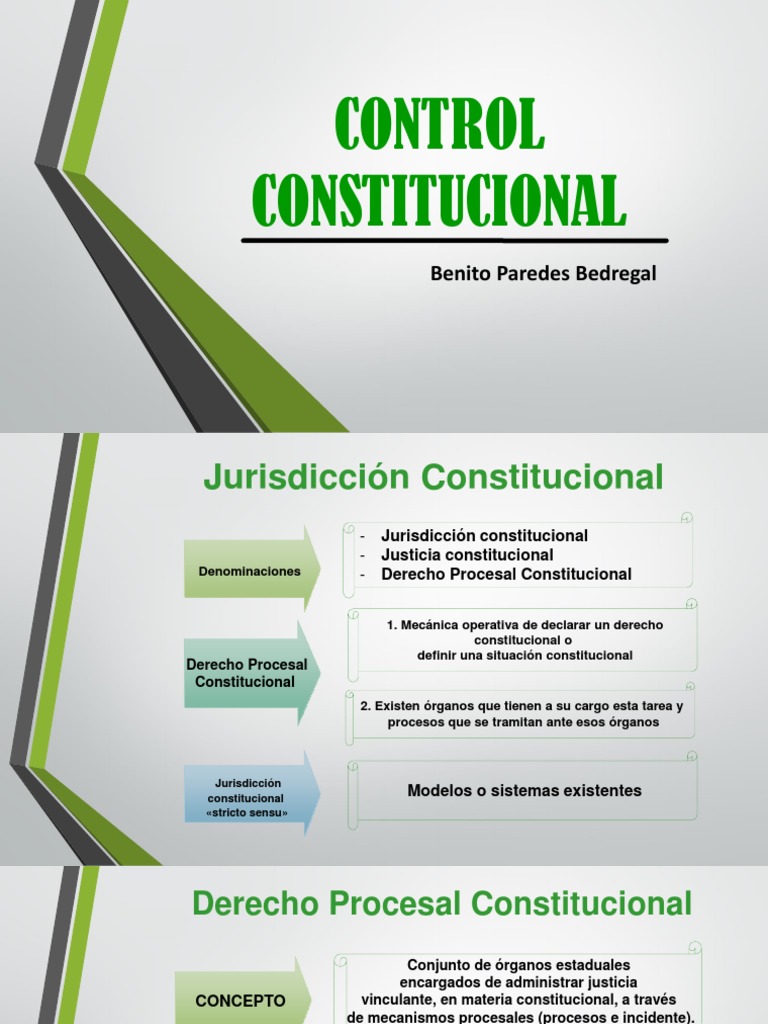Diapositivas 5 - Control Constitucional | PDF | Constitución | Ley procesal