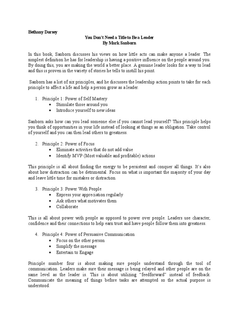 Book Summary | PDF | Leadership | Applied Psychology