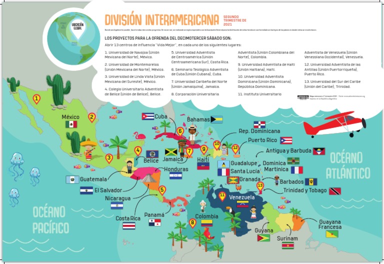 Mapa División Interamericana - 2t 2021 | PDF | Américas | Centroamérica