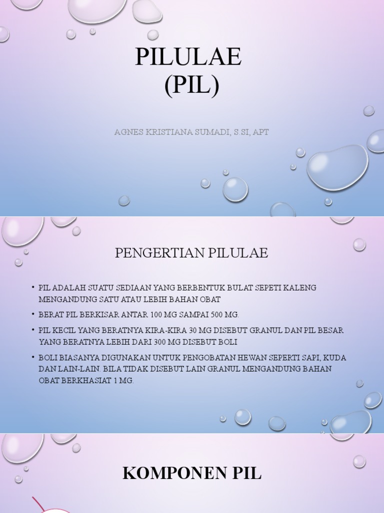 Pengertian dan Komponen Pilulae | PDF | Kesehatan Holistik