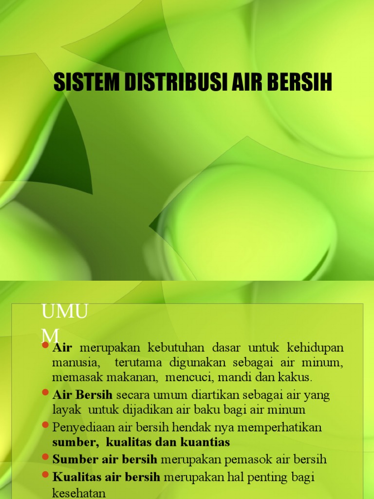 Sistem Distribusi Air Bersih | PDF