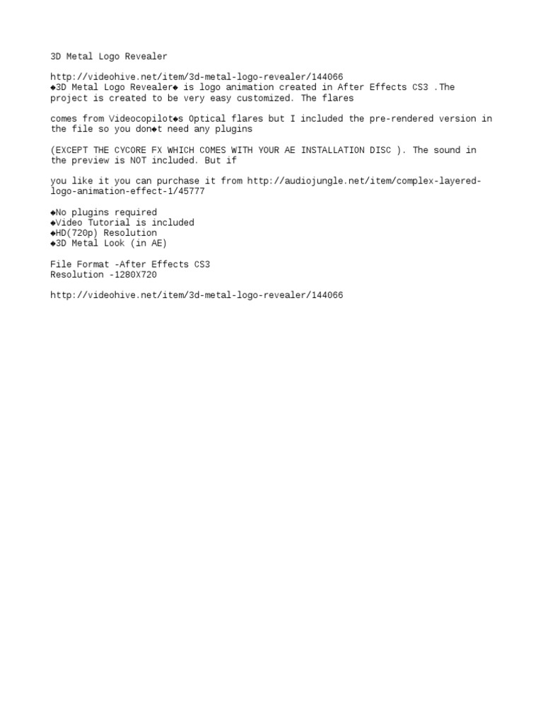 3D Metal Logo Revealer | PDF