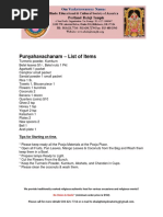 Pooja List | PDF | Foods