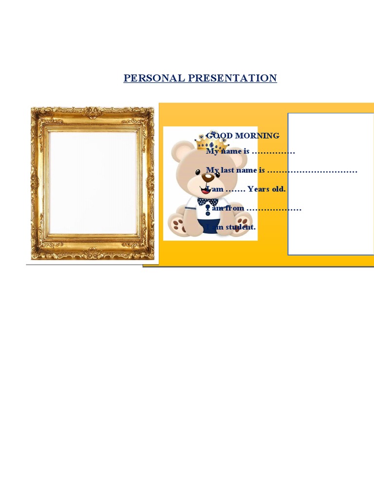 Personal Presentation | PDF