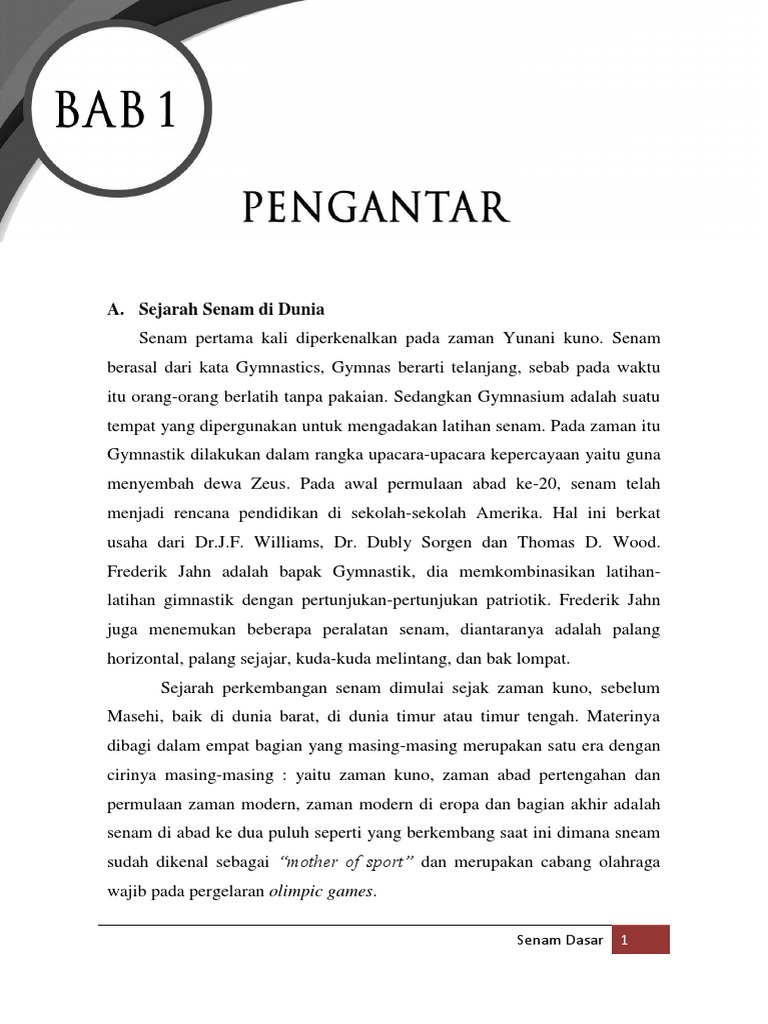 Ruang Lingkup Senam | PDF | Sejarah