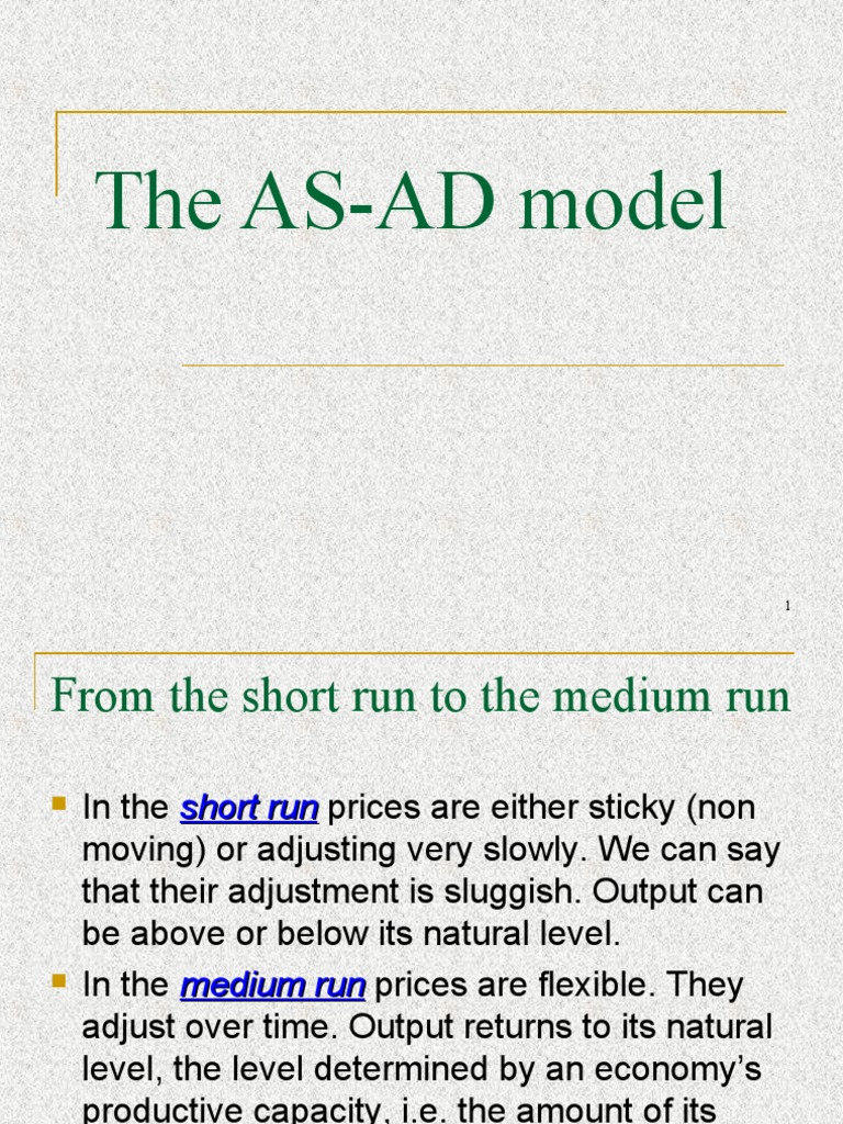 AD ASmodel | PDF | Labour Economics | Economic Equilibrium