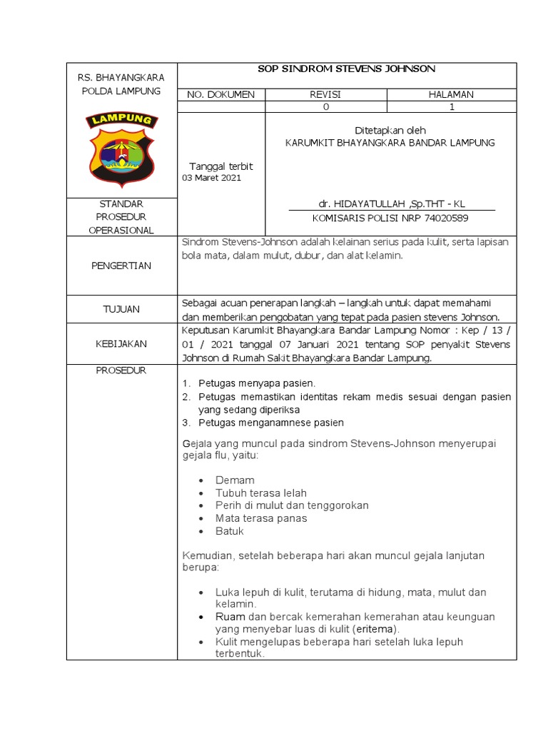 Sop Stevens Jhonson | PDF