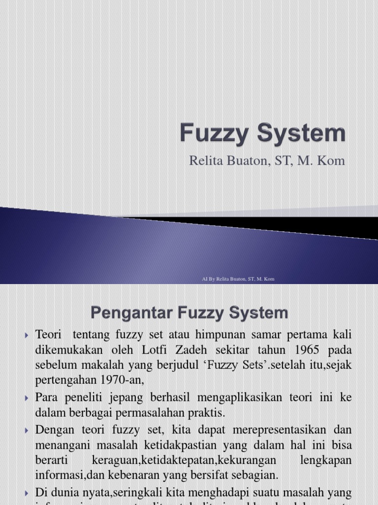 8-Fuzzy Logic-Revisi | PDF | Metode & Bahan Ajar