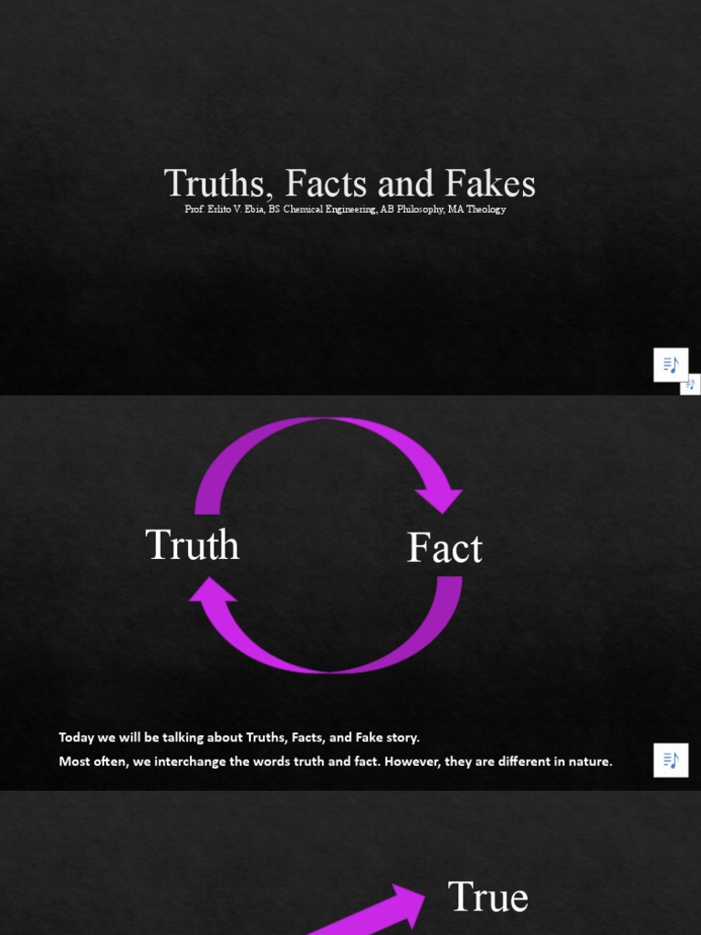 Truths, Facts and Fakes | PDF | Truth | Reality
