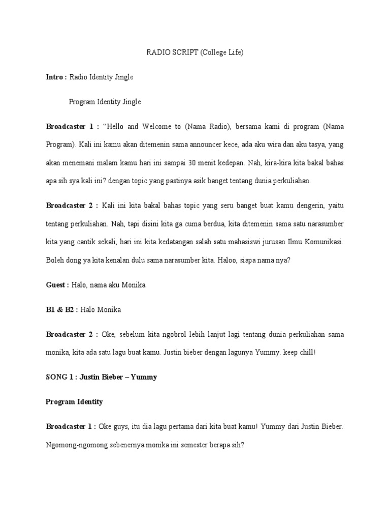 Radio Script | PDF | Seni